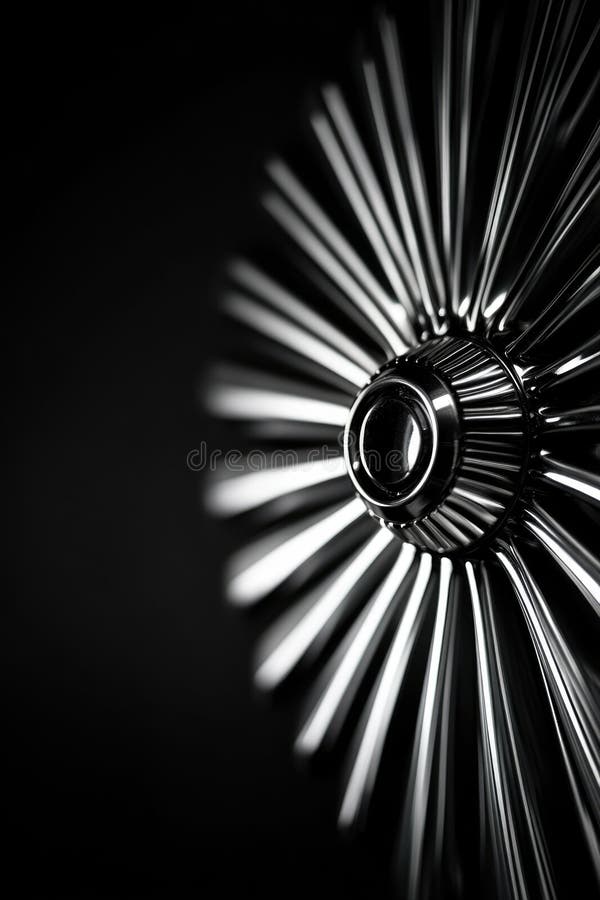 Close-up of Metallic Abstract Design with Radial Patterns and High ...