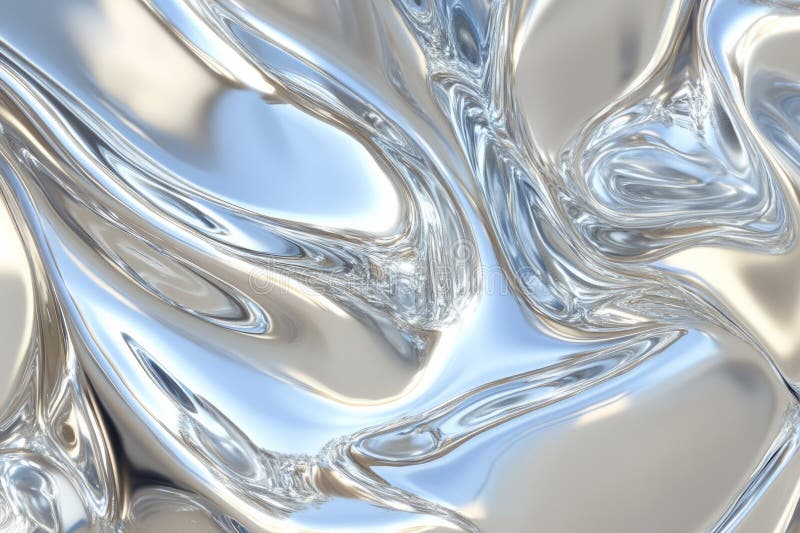 Metallic Liquid Abstract Surface with Ripple Effect. Artificial ...