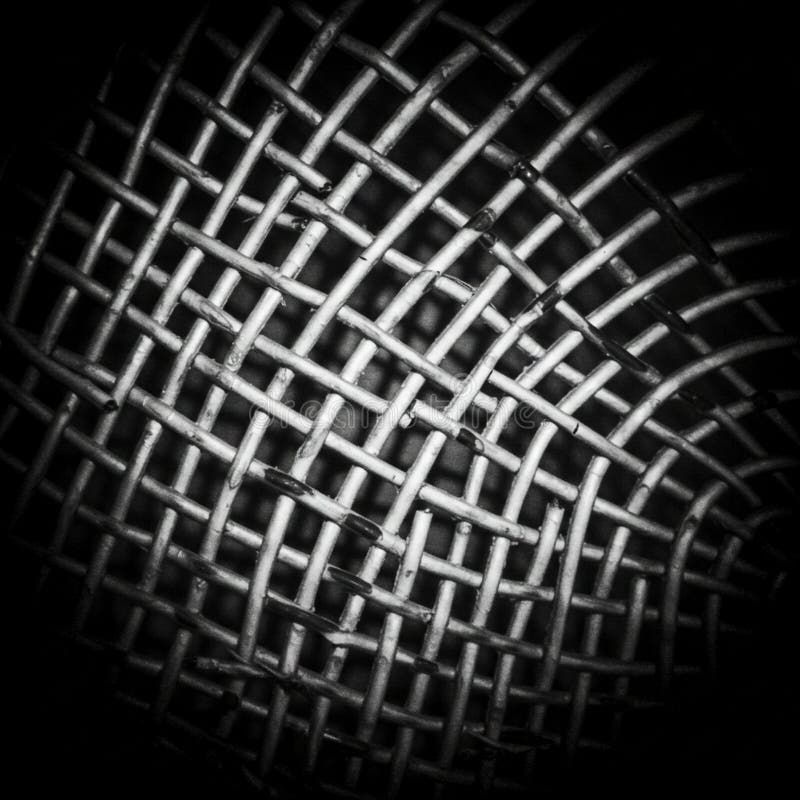 Close-up of a Metallic Mesh Grid, Likely Part of a Microphone Grille ...