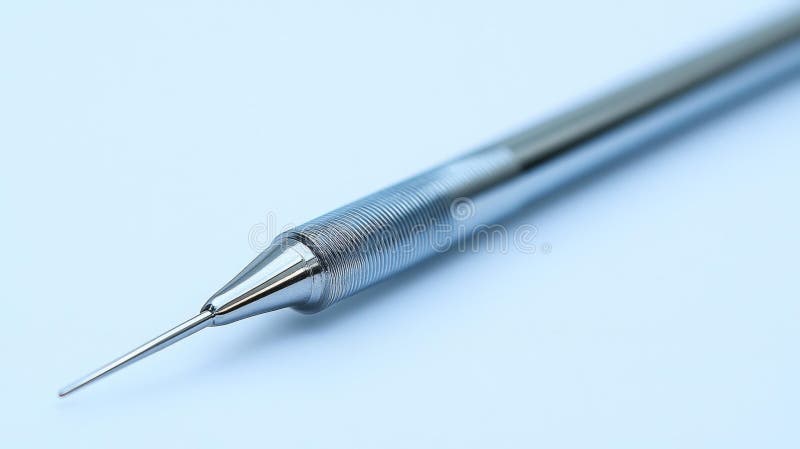 Close-up of a Metallic Needle on a White Isolated Background Stock ...