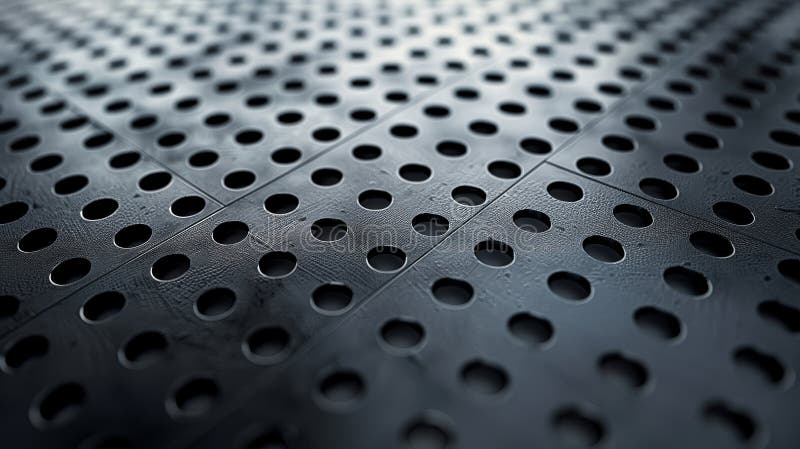 Close-up of a Metallic Sheet with a Repeating Pattern of Circular Holes ...