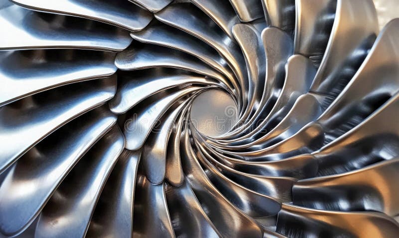 Close-Up of Metallic Spiral Structure Stock Illustration - Illustration ...