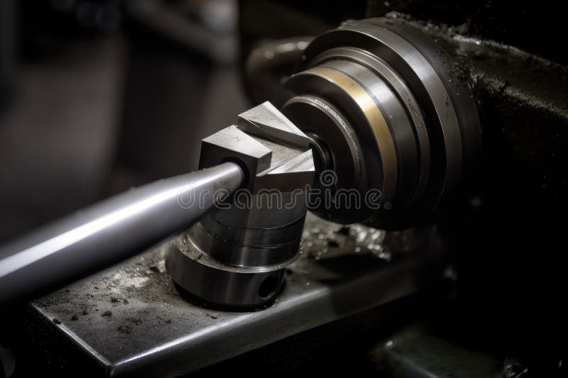 Close-up of a Metalworking Tool in the Process of Shaping a Piece of ...