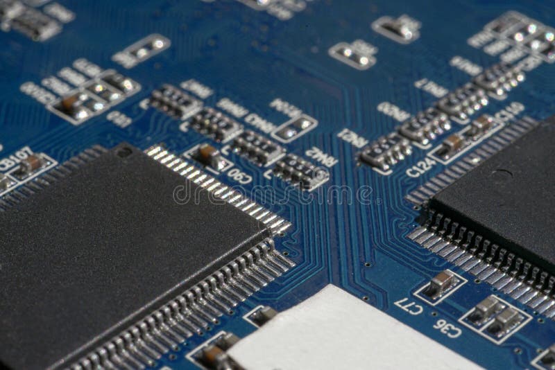 Close-up Micro Chip on a Circuit Board Stock Image - Image of circuit ...