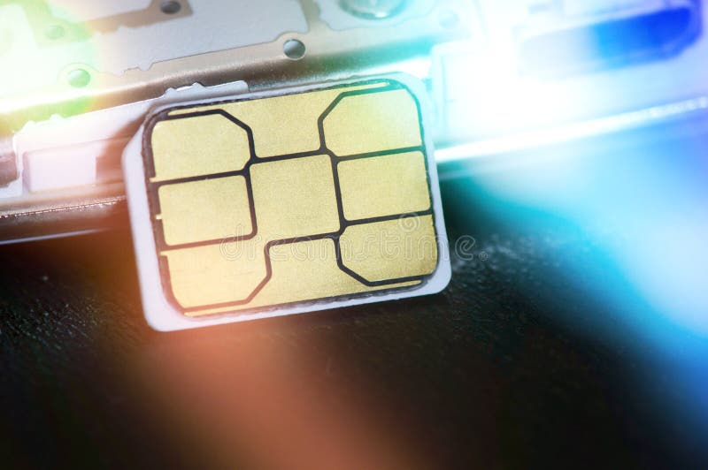 Close-up of Micro Sim Card. Stock Photo - Image of mobile, cellphone ...