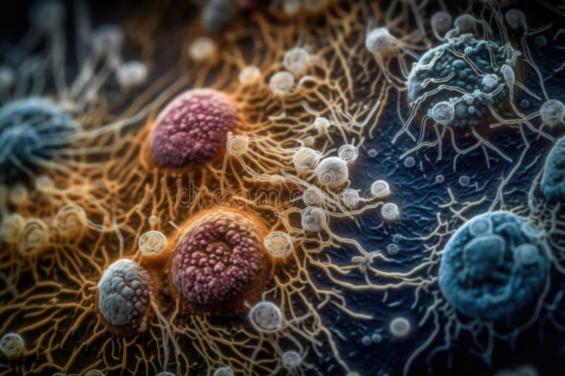 Close-up of Microbe, with Its Intricate Details and Textures Visible ...