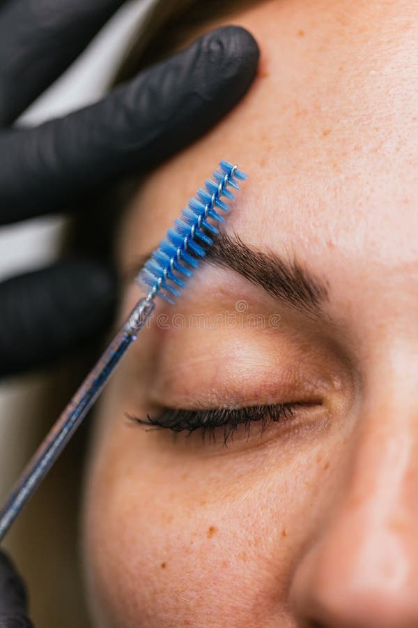 Close-up of Microblading Procedure on Eyebrows Stock Photo - Image of ...