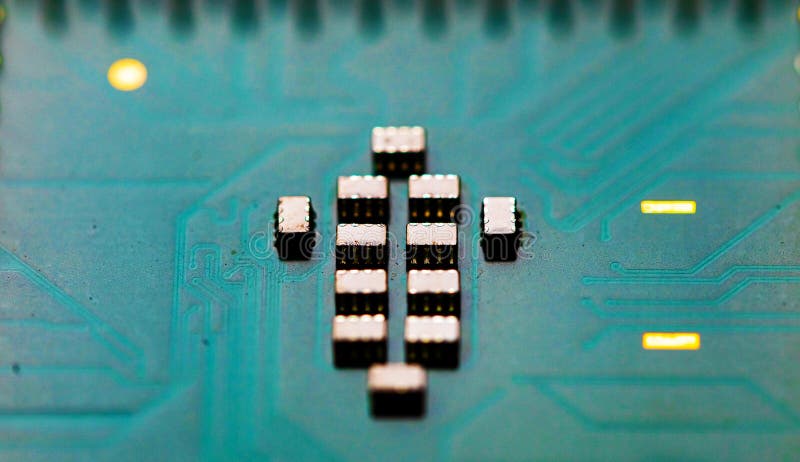 Close Up of Microchips and Pins on Main CPU PC Processor Circuit Stock ...
