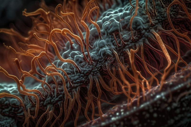 Close-up of Microorganism, with Its Intricate Structure Visible in ...