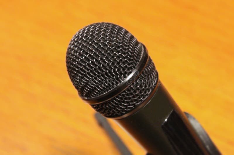The Close Up of Microphone Grill. Stock Image - Image of close, metal ...