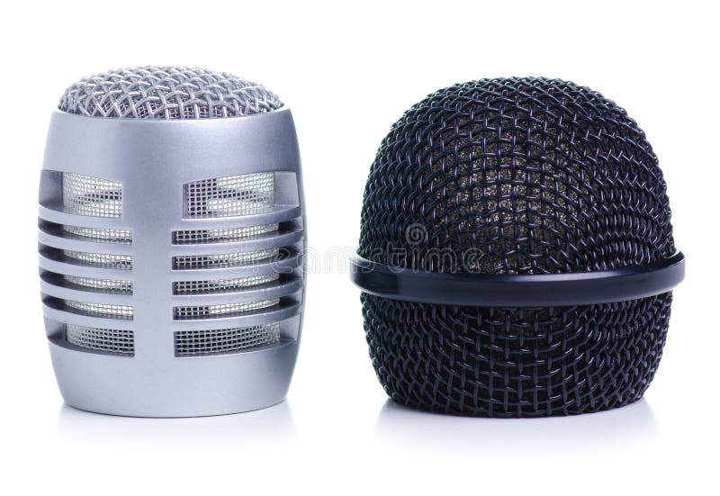 Close up microphone head stock photo. Image of broadcasting - 177121658
