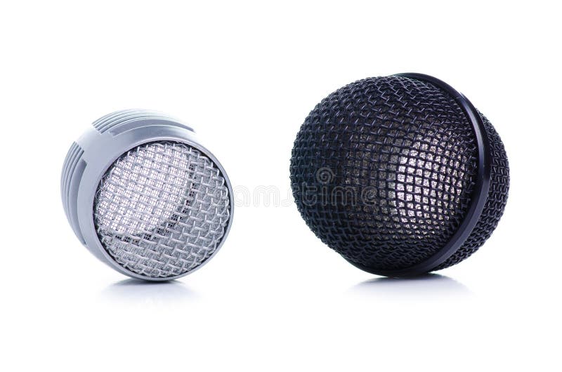 Close up microphone head stock photo. Image of isolated - 177121818
