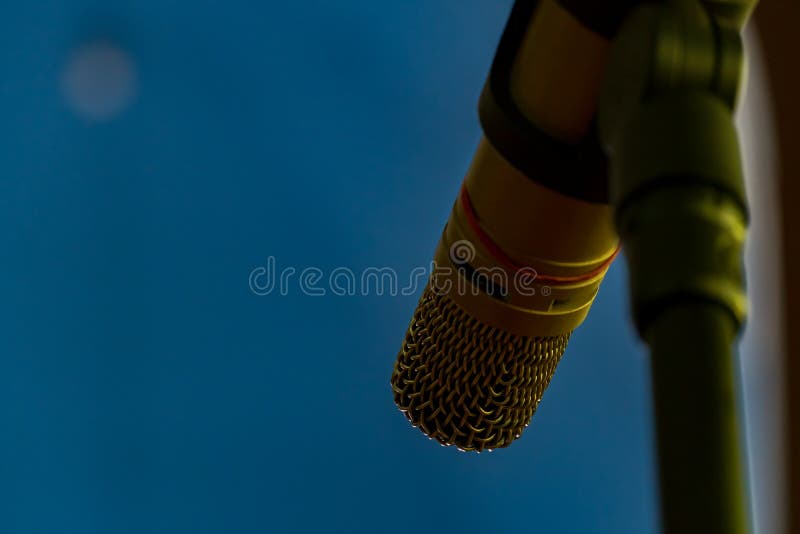 A Close-up Microphone Installed on a Special Platform. Recording of ...
