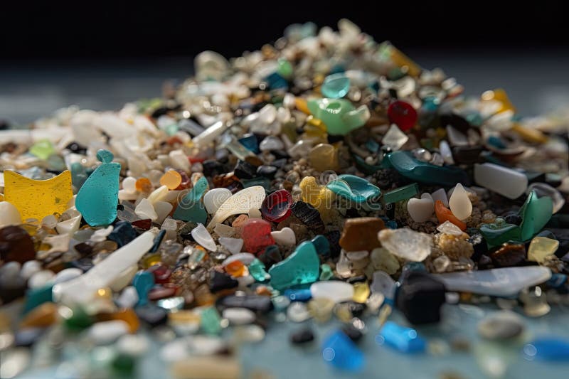 Close-up of Microplastic Debris, with Visible and Worrying Plastic ...