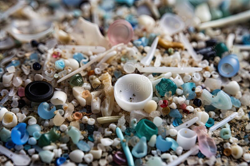 Close-up of Microplastic Debris, with Visible and Worrying Plastic ...