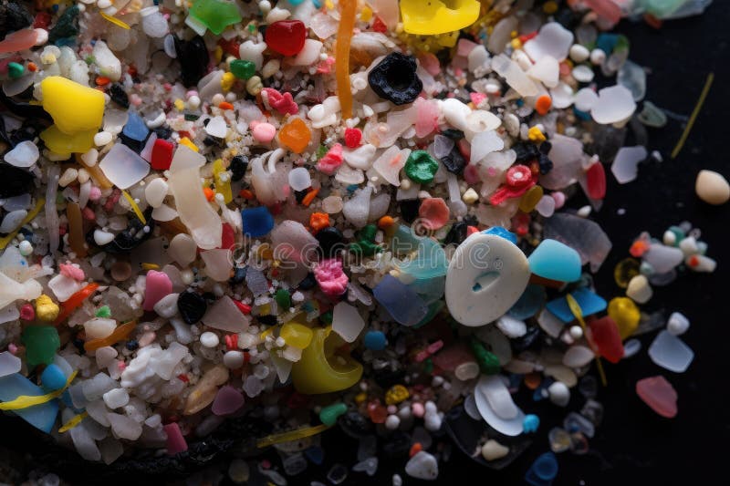 Close-up of Microplastic Debris, with Visible and Worrying Plastic ...