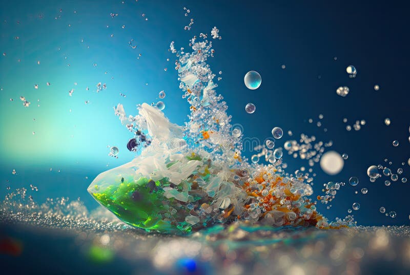 Microplastic Particles Underwater, Tiny Plastic Specs in Marine ...