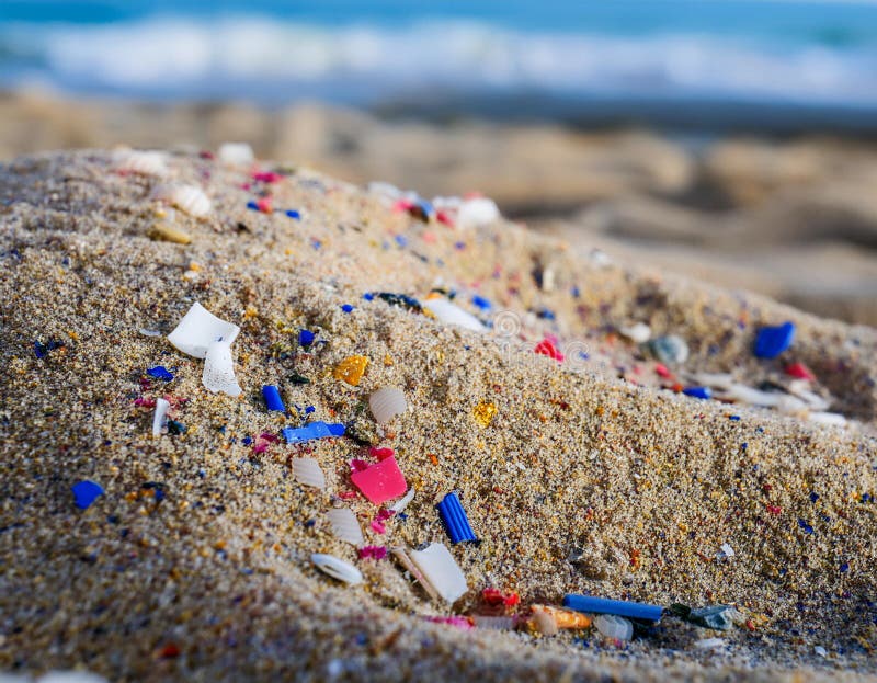 Close-Up of Microplastics on Sand Stock Image - Image of conservation ...