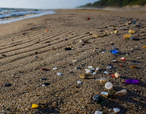 Close-Up of Microplastics on Sand Stock Photo - Image of environmental ...