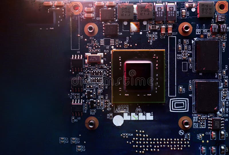 Motherboard circuit stock photo. Image of jacks, mobile - 12666554