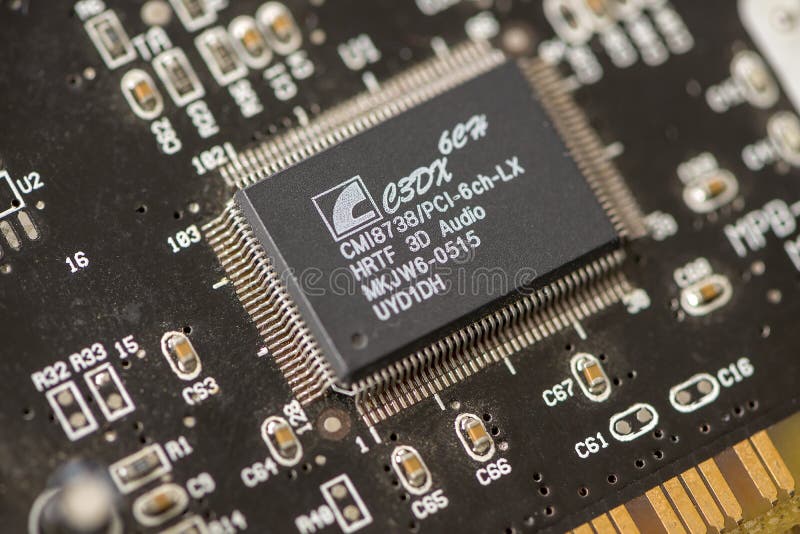 Close-up of a Microprocessor Editorial Stock Image - Image of sound ...