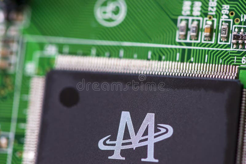 Close-up of a Microprocessor Editorial Photography - Image of ...
