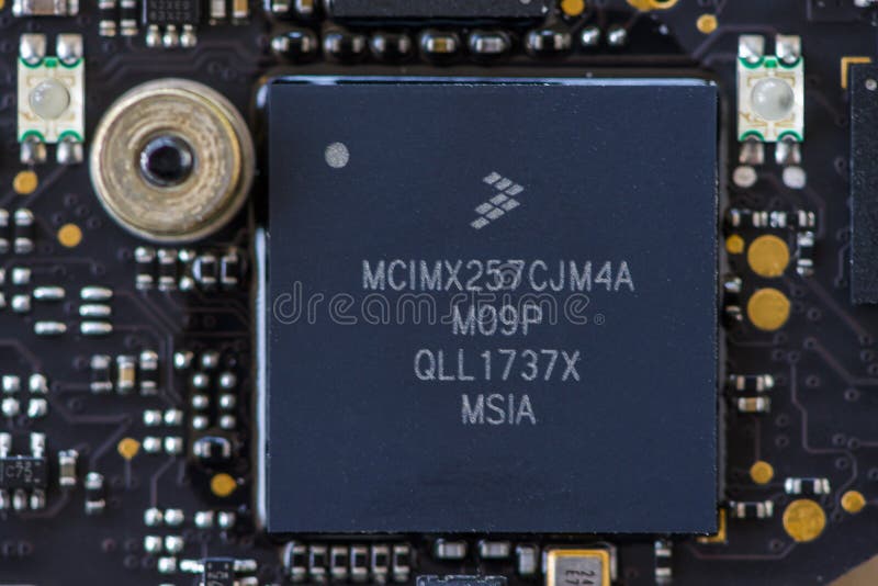Close-up of a Microprocessor Editorial Photography - Image of computer ...
