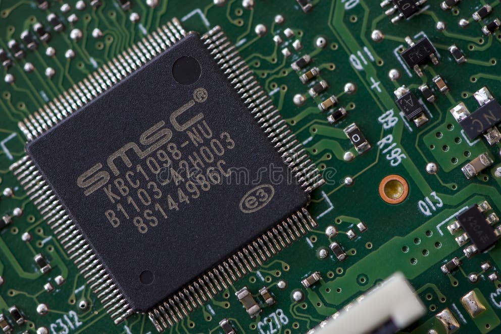 Close-up of a Microprocessor Editorial Image - Image of automation ...