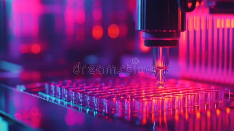Advanced Laboratory Microscopy Neon Lighting Stock Photos - Free ...