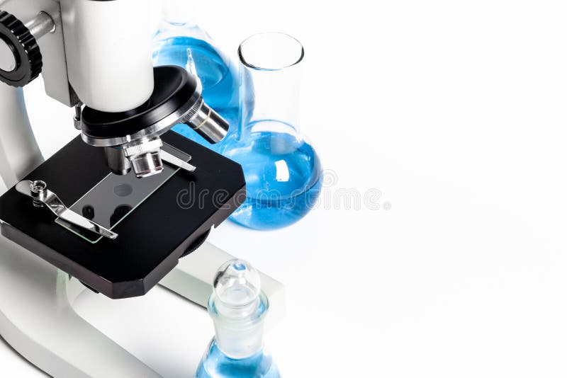 Microscope Equipment in Science Laboratory Stock Photo - Image of ...