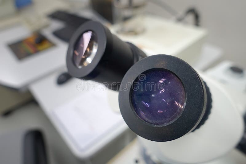 Microscope in factory editorial image. Image of stage - 109053670