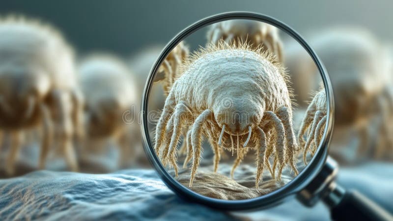 A Close Up of a Microscope Image Showing the Head and Body of an Insect ...