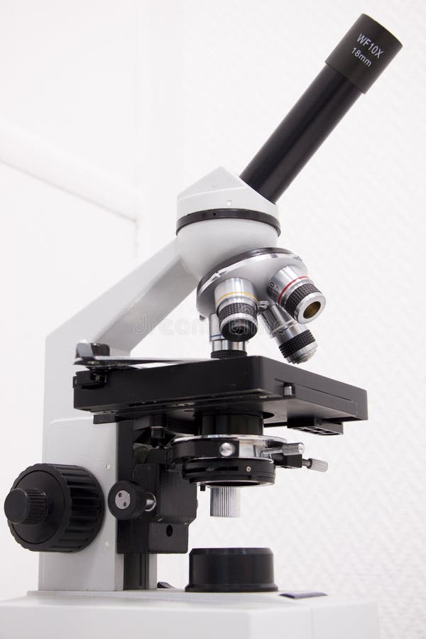 A close up of microscope stock image. Image of research - 64497643