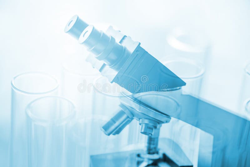 Close Up of Microscope Len on White Background Stock Image - Image of ...