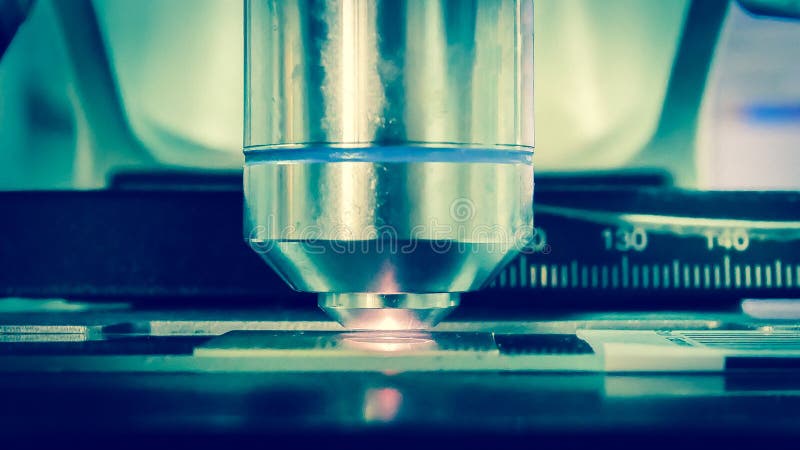 Microscope Medical Technology. Stock Photo - Image of people, closeup ...