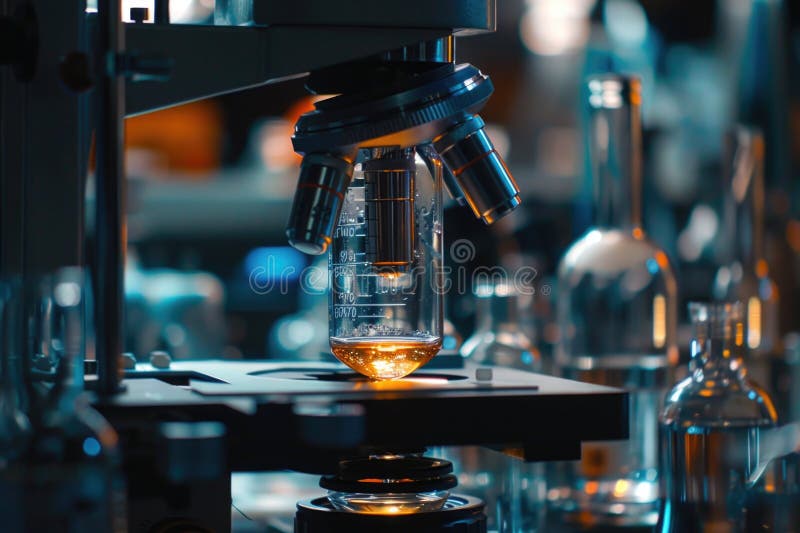 Close Up of a Microscope on a Table. Perfect for Scientific and ...