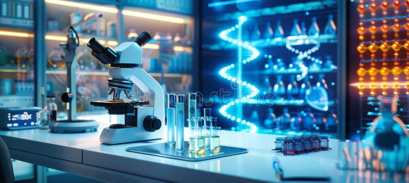 A Close-up of a Microscope in a Well-equipped Laboratory Stock ...