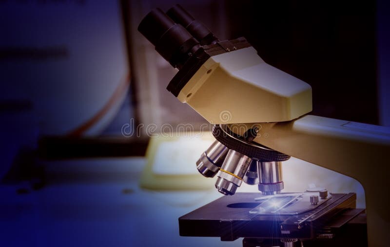Close-up of Microscopes at Laboratory Stock Image - Image of ...