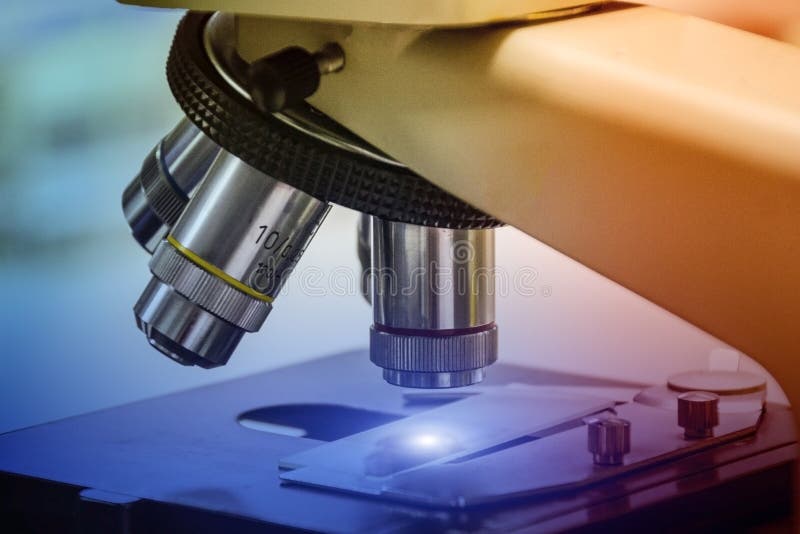 Close-up of Microscopes at Laboratory Stock Image - Image of analysis ...