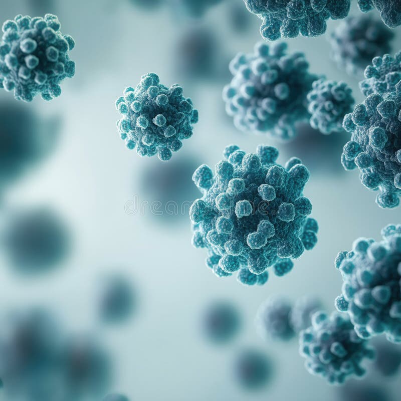 Close Up of Microscopic Blue Cells with Intricate Details and Textures ...