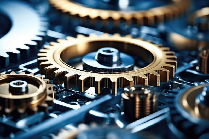 Close-up of Microscopic Robotic Gears and Wheels Stock Photo - Image of ...