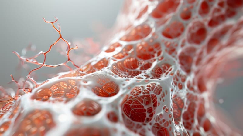 Close-up of a Microscopic Structure Resembling Interconnected Cells ...