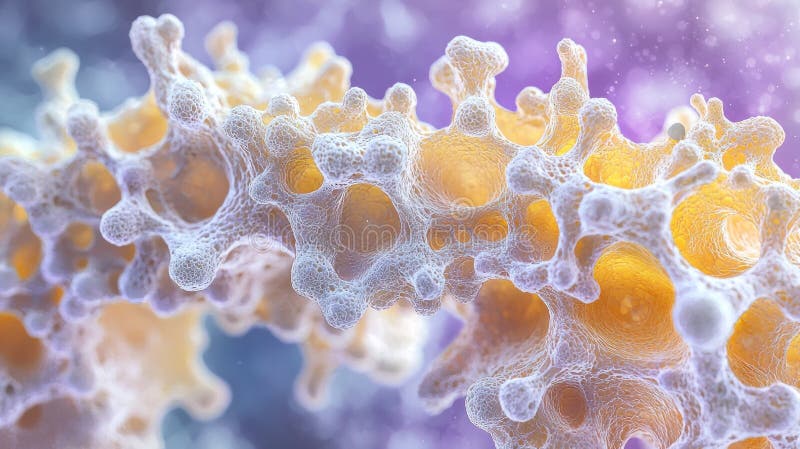 Close Up Microscopic View of a Protein Molecule. Concept of Biology ...