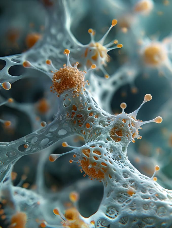 Close-up, Microscopic View of Spiky Stress Hormones Stock Illustration ... Close-up, Microscopic View of Spiky Stress Hormones Stock Illustration ...