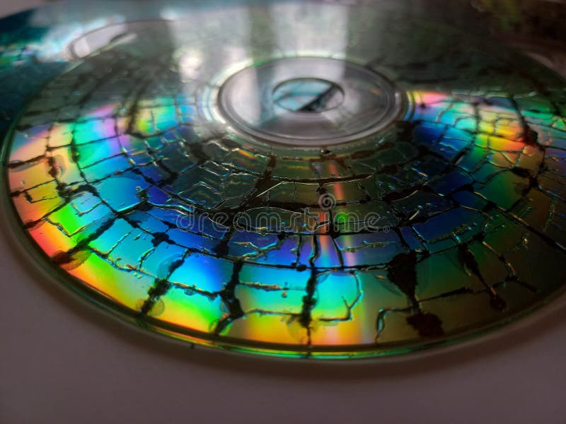 Close Up of a Microwaved CD Stock Photo - Image of baked, abstract ...