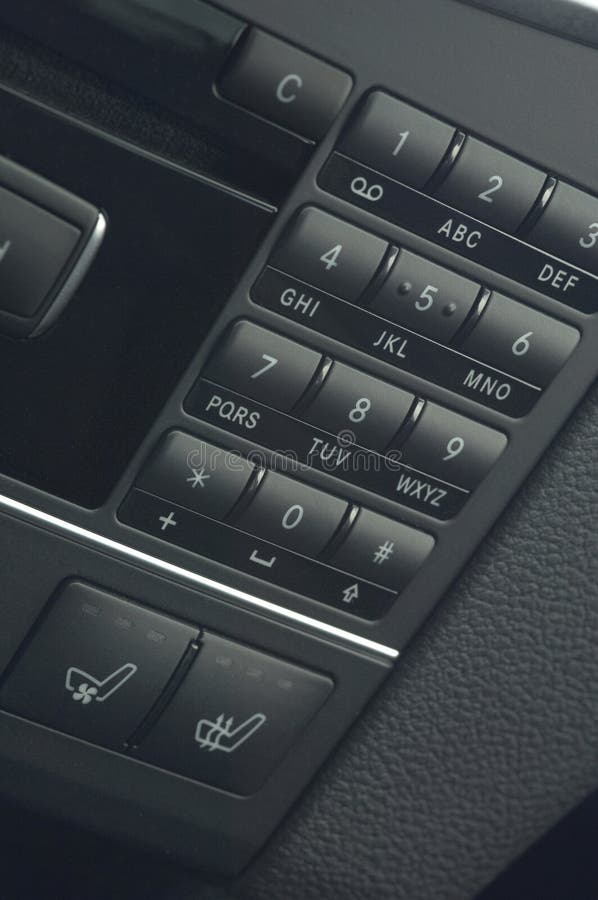 Close Up of a Middle Car Control Keyboard Stock Image - Image of ...