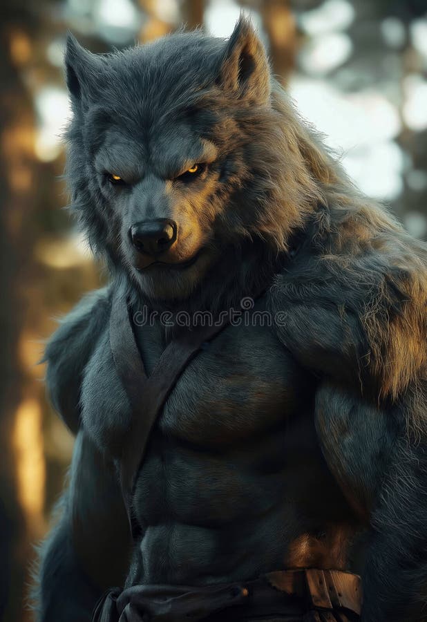 Powerful Werewolf Dark Forest Stock Photos - Free & Royalty-Free Stock ...