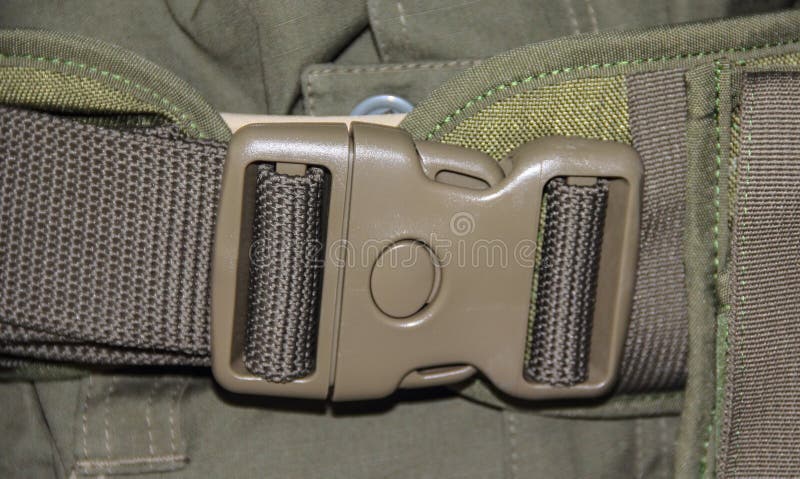 The Close Up of Military Green Plastic Belt Buckle Stock Image - Image ...