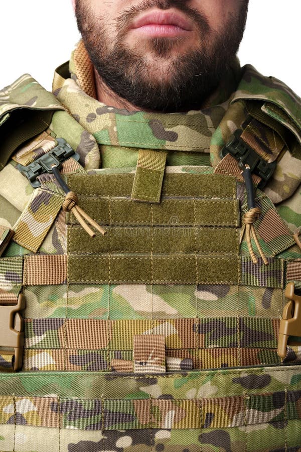 Close Up of Military Man in Uniform Stock Image - Image of khaki ...