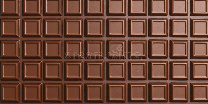A Close Up of a Milk Chocolate Bar with Square Pieces in a Grid Pattern ...